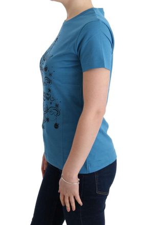 Dolce & Gabbana Womens Blue Cotton 2017 Motive T-Shirt