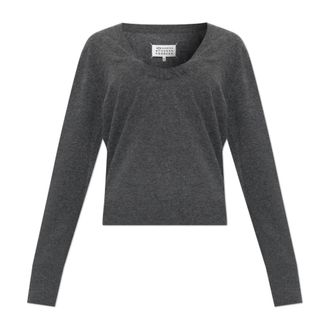Maison Margiela Wollpullover - - Knitwear - Damen - Grau - M