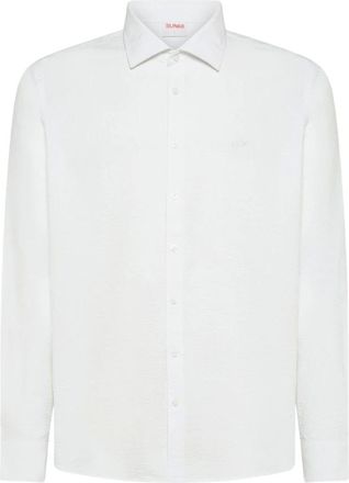 Sun 68 Homme, Chemises, Blanc, Taille: M Shirt Seersucker Solid L/S