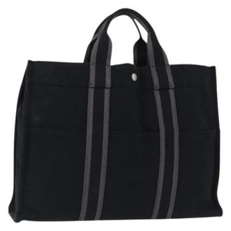 Herm&egrave;s Pre-owned Vintage Canvas Tote Bag - - Pre-owned - Damen - Schwarzk - ONE SIZE