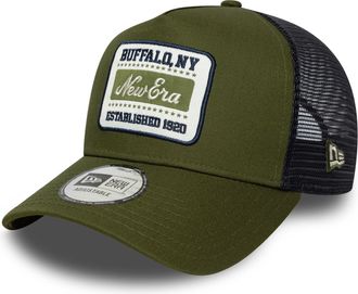 New Era 9Forty Trucker Buffalo New York Patch Baseball Cap f&uuml;r Erwachsene, Dunkelgr&uuml;n
