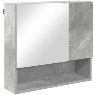 vidaXL Spiegelschrank mit T&uuml;r Betongrau 59 x 17 x 55 cm Holzwerkstoff vidaXL