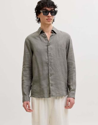 Jack & Jones Hemd in rauchigem Olivgr&uuml;n