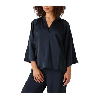Bruuns Bazaar Dunkelblaue Polyesterbluse f&uuml;r Damen - - Blouses & Shirts - Damen - Blau - S