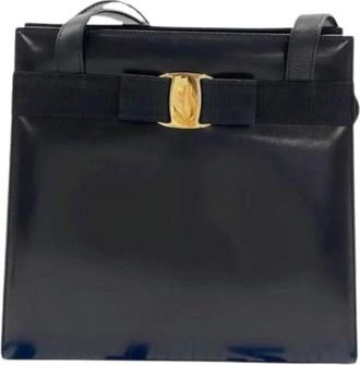 Ferragamo Sac port&eacute; &eacute;paule Pre-owned - Femme - Pre-owned - Noir - Taille: ONE Size