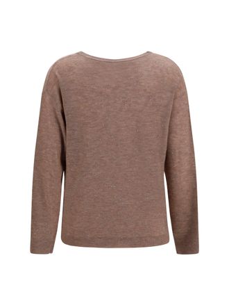 Fabiana Filippi Womens Sequin-Embellished Sweater Moka Meringa