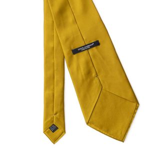 Dolce & Gabbana Mens Yellow Silk Tie