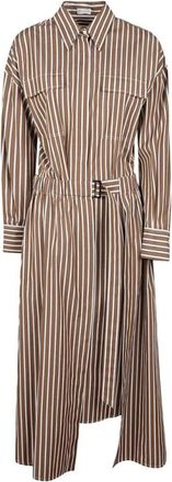 Brunello Cucinelli Femme, Robes, Brun, Taille: 42 FR Shirt Robes