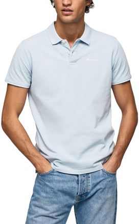 Pepe Jeans London Oliver Gd Poloshirt f&uuml;r Herren, Blau (Bleach Blue), XS