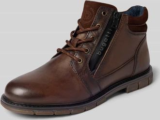 Bugatti Boots aus Leder-Textil-Mix mit Rei&szlig;verschluss Modell Mate