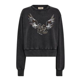 Mos Mosh MOS Mosh, Femme, Sweatshirts et sweats à capuche, Noir, Taille: 38 FR Élégant sweatshirt avec paillettes