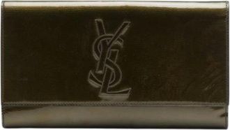 Saint Laurent Pre-owned Cuir pochettes-minaudieres - Femme - Pre-owned - Vert - Taille: ONE Size