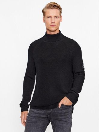 Calvin Klein Jeans Rollkragenpullover J30J325093 Schwarz Regular Fit