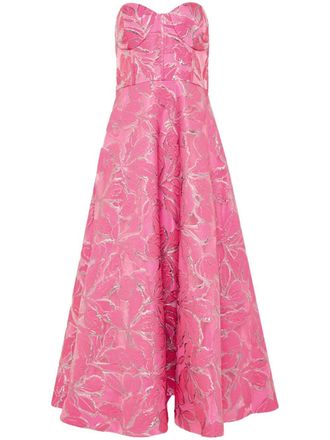 Monique Lhuillier robe Amelia mi-longue - Rose