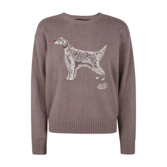 Ralph Lauren Femme, Pulls, Brun, Taille: 40 FR Pull Anglais Setter en Maille Intarsia