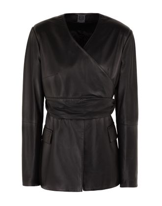 8 by YOOX LEATHER WRAP BLAZER