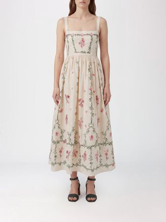 Agua Bendita Agua by Agua Bendita Robe midi Barbara Cauca en coton &agrave; imprim&eacute; ethnique
