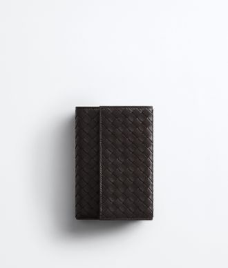 Bottega Veneta Portefeuille &agrave; deux volets Intrecciato Piccolo moyen format avec rabat - Marron - Femme - Unisex