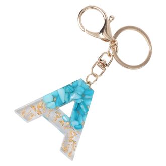 NUOBESTY Schl&uuml;sselanh&auml;nger Alphabet-ornament Blau a Modisch F&uuml;r Taschen Schl&uuml;ssel Rucksack Autoschl&uuml;ssel Anh&auml;nger Taschenzubeh&ouml;r Alphabet-anh&auml;nger