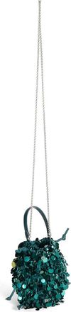 Anya Hindmarch Womens Beetle Leather Bag Green Shoulder