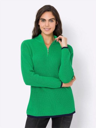 Heine Strickpullover Pullover Langarm Perlfang