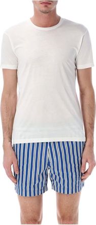 Tom Ford Homme, Tops, Blanc, Taille: L T-Shirt en coton et soie
