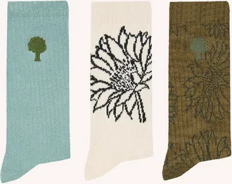 Faguo Lot de chaussettes &eacute;cru et kaki