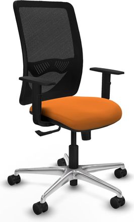 Piqueras y Crespo Arbeitsstuhl Zulema mit 1D-Armen, h&ouml;henverstellbare Lendenwirbelst&uuml;tze, ausgestattet mit 3 Positionen und Schneidschaum, mit Rollen 65 mm Nylon, Schwa