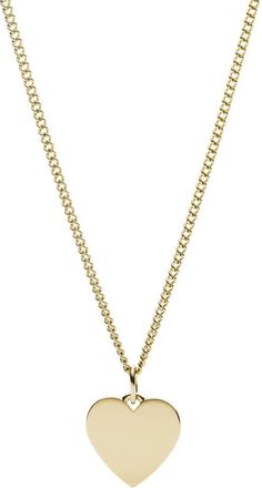 Fossil Damen Halskette Heart Gold-Tone Stainless Steel JF03080710