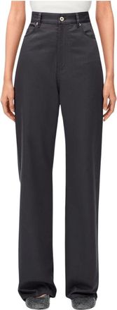 Loewe Femme, Pantalons, Gris, Taille: 34 FR Pantalon large taille haute