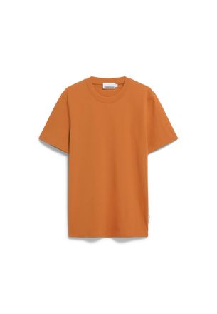 Armedangels Herren Heavyweight T-Shirt aus recyceltem Baumwoll Mix MAARKOS Relaxed Fit Amberglow