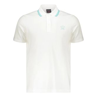 Paul & Shark Homme, Tops, Blanc, Taille: 2XL Polo en coton double piqu&eacute;