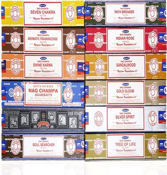 Satya Jewelry Räucherstäbchen, 15 g, 12 Packungen