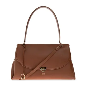 Ferragamo Gancini Gro&szlig;e Schultertasche - - Bags - Damen - Braun - ONE SIZE