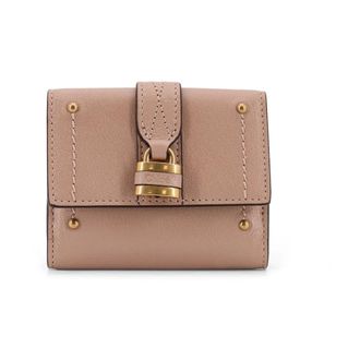 Chloé Femme, Accessoires, Rose, Taille: ONE Size Mini Portefeuille Tri-fold Paddington