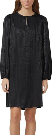 s.Oliver Flie&szlig;endes Jacquardkleid mit Raffung