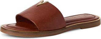Marco Tozzi Damen Pantoletten aus Leder Elegant, Braun (Cognac), 39 EU