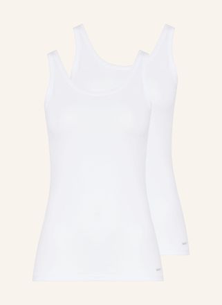 Skiny Skiny 2er-Pack Tops Advantage Cotton Stretch weiss