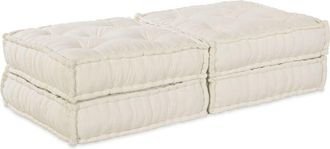 vidaXL Canapé Modulable 2 pcs Crème 140 x 70 x 36 cm tissu vidaXL