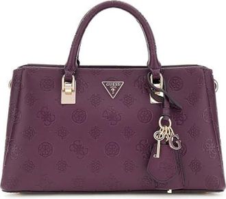 Guess sac à main sac à épaule Tisha Girlfriend Satchel Wine Logo bordeaux