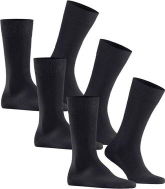 Falke Herren Socken blau Baumwolle unifarben
