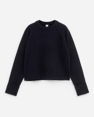 Arket Wollpullover Mit Umgeschlagenen &Auml;rmeln -Blau