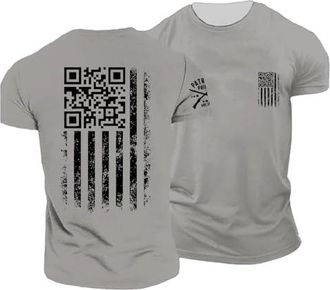 Generic T-shirts pour homme pour la vie quotidienne d&eacute;contract&eacute;e. Design &eacute;l&eacute;gant avec code QR. Parfait pour danser et se d&eacute;tendre. Id&eacute;al pour toutes les saiso