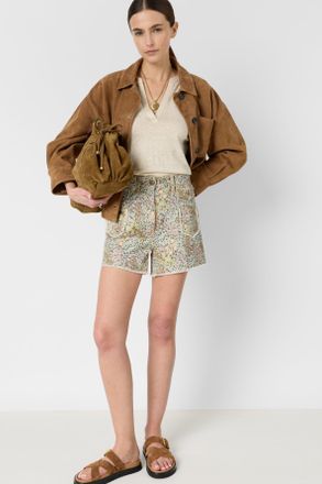Gerard Darel T-shirt col tunisien en lin - MIORA - Naturel