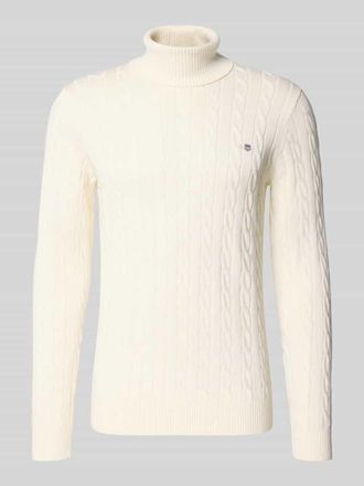 GANT Rollkragenpullover mit Logo-Detail