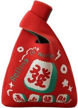 Generic Sac &agrave; main tricot&eacute; pour le Nouvel An - Sac &agrave; main de rangement d&eacute;contract&eacute; pour le quotidien, A2, 1.0*1.0*1.0