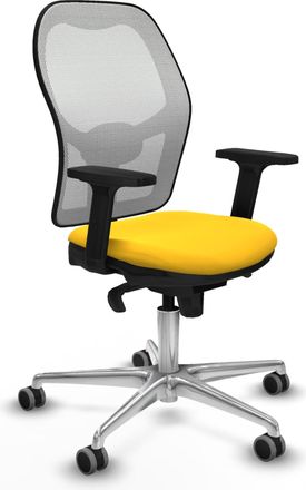 Piqueras y Crespo Telearbeitsstuhl mit 2D-Armen, h&ouml;henverstellbare Lendenwirbelst&uuml;tze, ausgestattet mit Sincro 5 Positionen und injiziertem Schaum. Mit Rollen von 65 mm