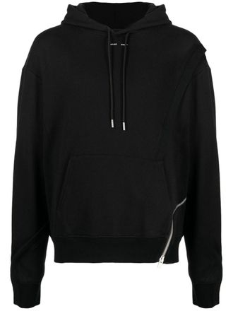 Heliot Emil hoodie en coton biologique à fermeture zippée - Noir