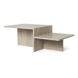 Ferm Living Table basse Distinct en travertin Ferm Living