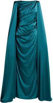 Talbot Runhof Drapiertes Cape-Kleid - Grün